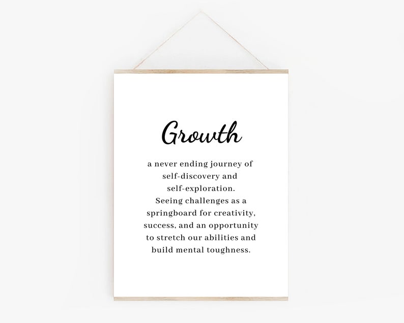 Growth Definition Digital Printmotivational Postertherapist - Etsy