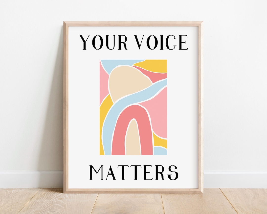 Your Voice Matters Poster: Therapy Office Art Print (digital Download ...