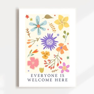 Everyone is Welcome Here Poster,inclusion Print,counselor Office Decor ...