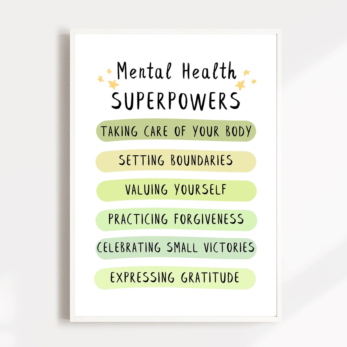 Mental Health Superpowers Poster: Therapy Office Decor (digital ...