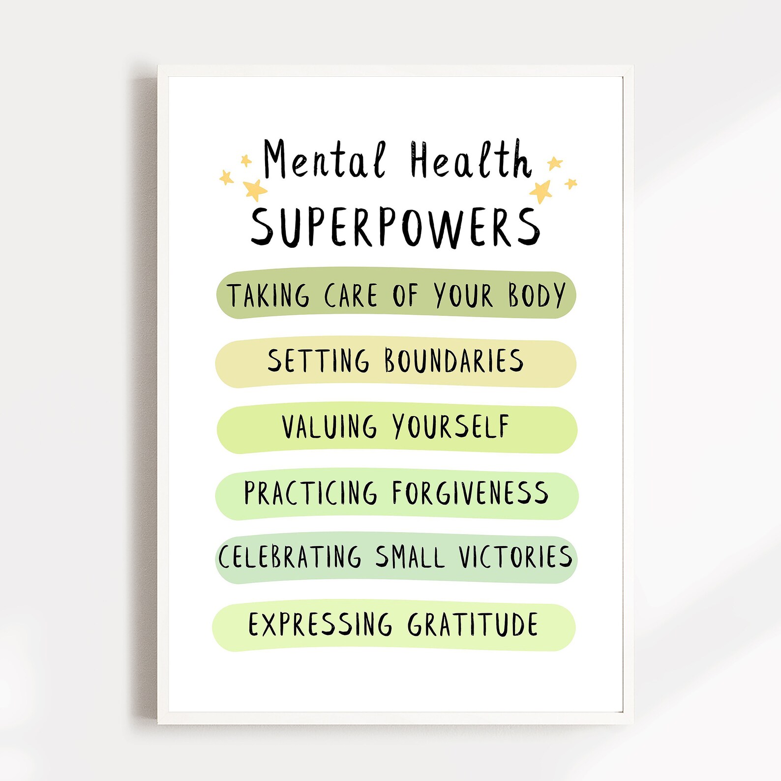 Mental Health Superpowers Postertherapy Office Decorwell - Etsy