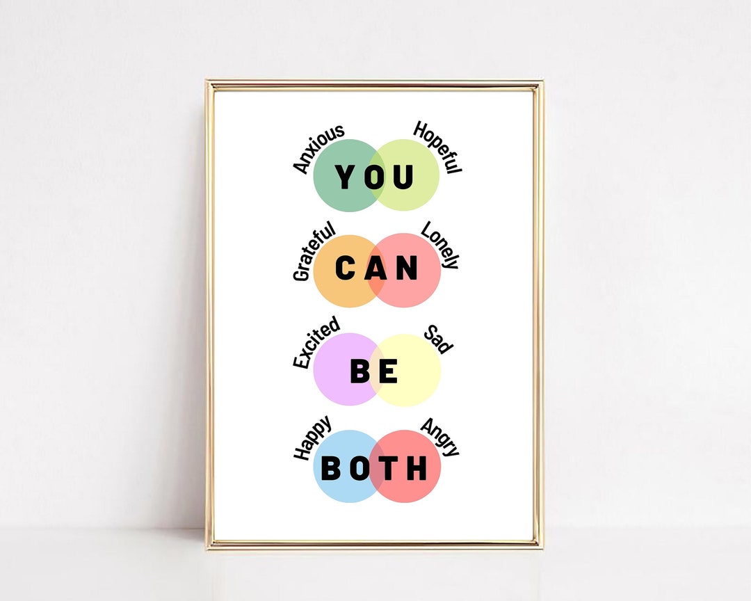 You Can Be Both Poster,therapy Digital Print,mental Health Decor ...