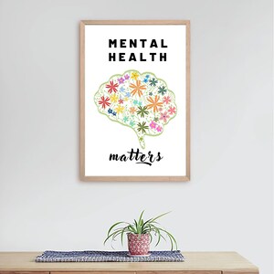 Mental Health Matters Poster,mental Health Art Print,therapy Office ...