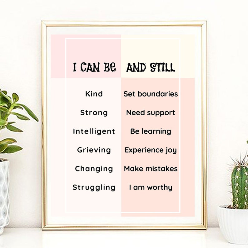Growth Mindset Digital Poster Positive Self Talk - Etsy
