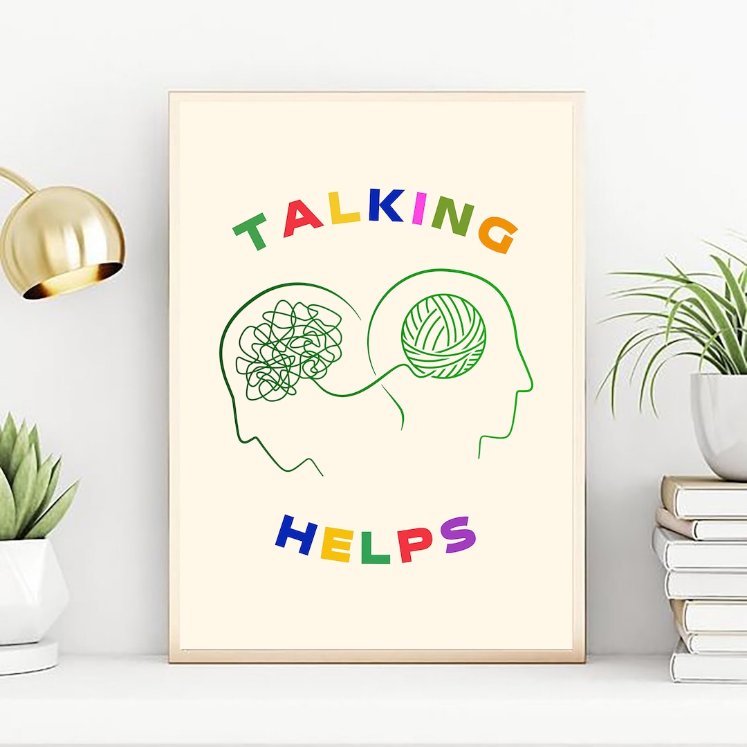 Talking Helps Postertherapy Office Decorcounsellor Office - Etsy
