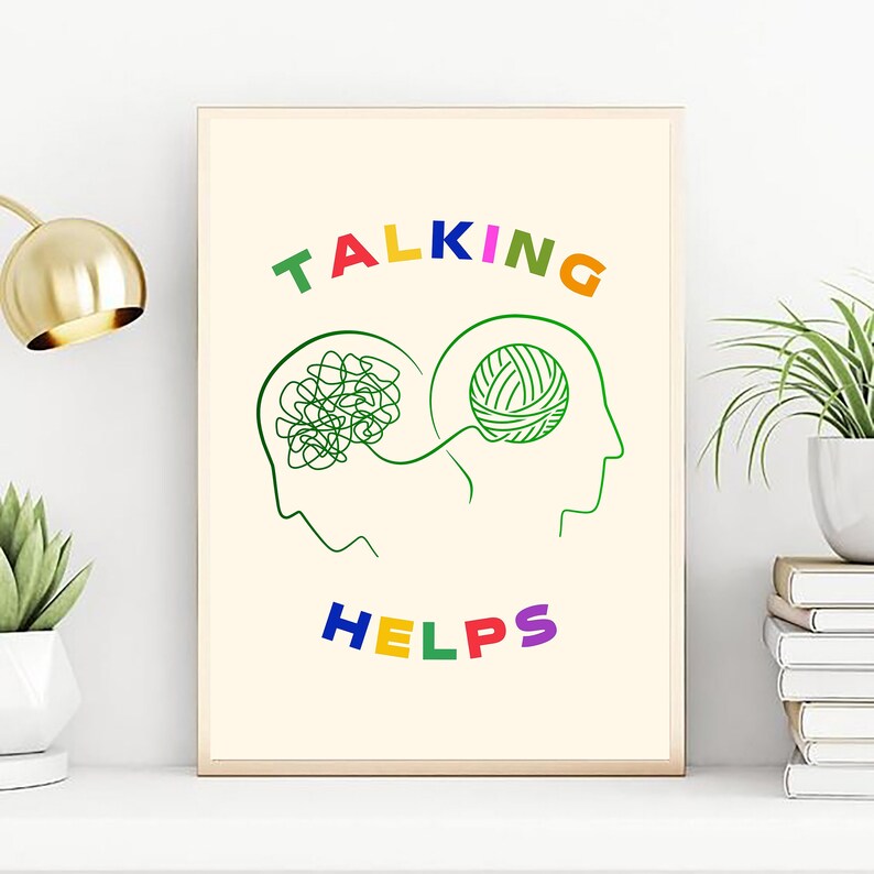Talking Helps Postertherapy Office Decorcounsellor Office - Etsy
