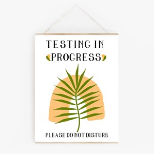 Test in Progress Sign, Do Not Disturb Poster, Classroom Print, Signs ...
