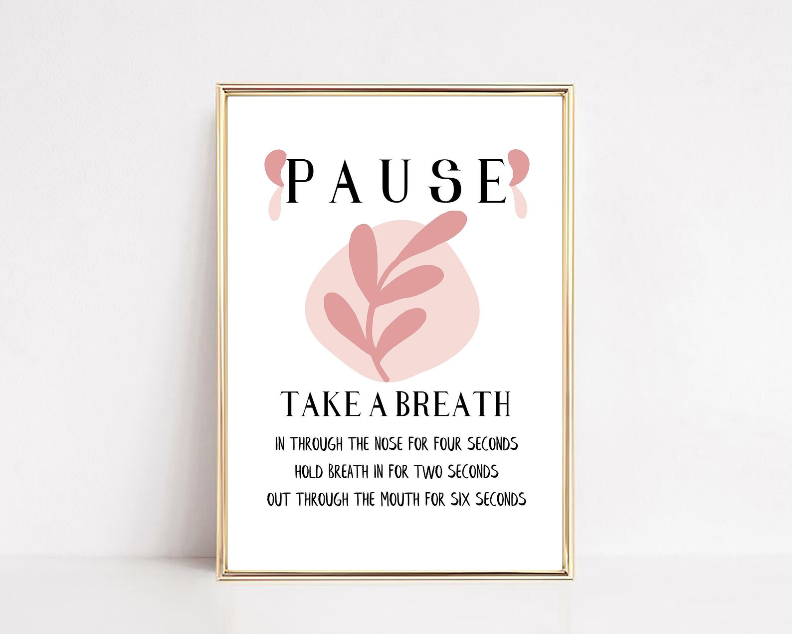 Pause Breathing Technique Digital Printmindfulness - Etsy