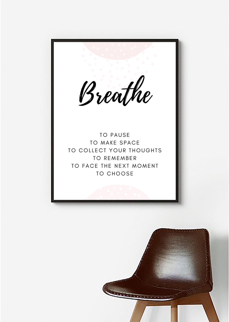 Breathing Therapy Printable Mindfulness Poster Counseling - Etsy