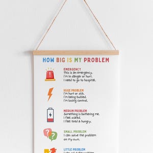 How Big is My Problem Poster,calm Down Corner,anxiety Relief,counseling ...