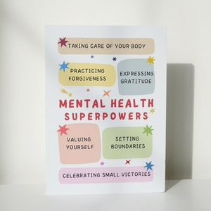 Mental Health Superpowers Poster: Counselor Office Decor (digital ...