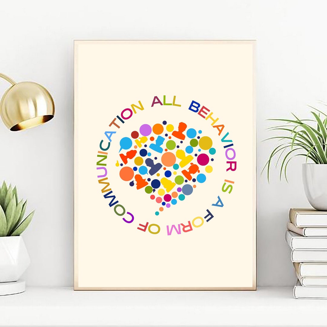All Behavior is Communication Poster,neurodiversity Art,autism ...