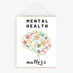 Mental Health Matters Poster,mental Health Art Print,therapy Office ...