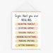 Signs You Are Healing Print Therapy Office Decorhealing is - Etsy