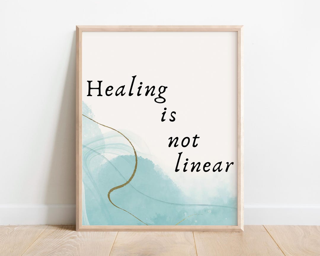 Healing is Not Linear Poster,mental Health Therapy Office Decor ...