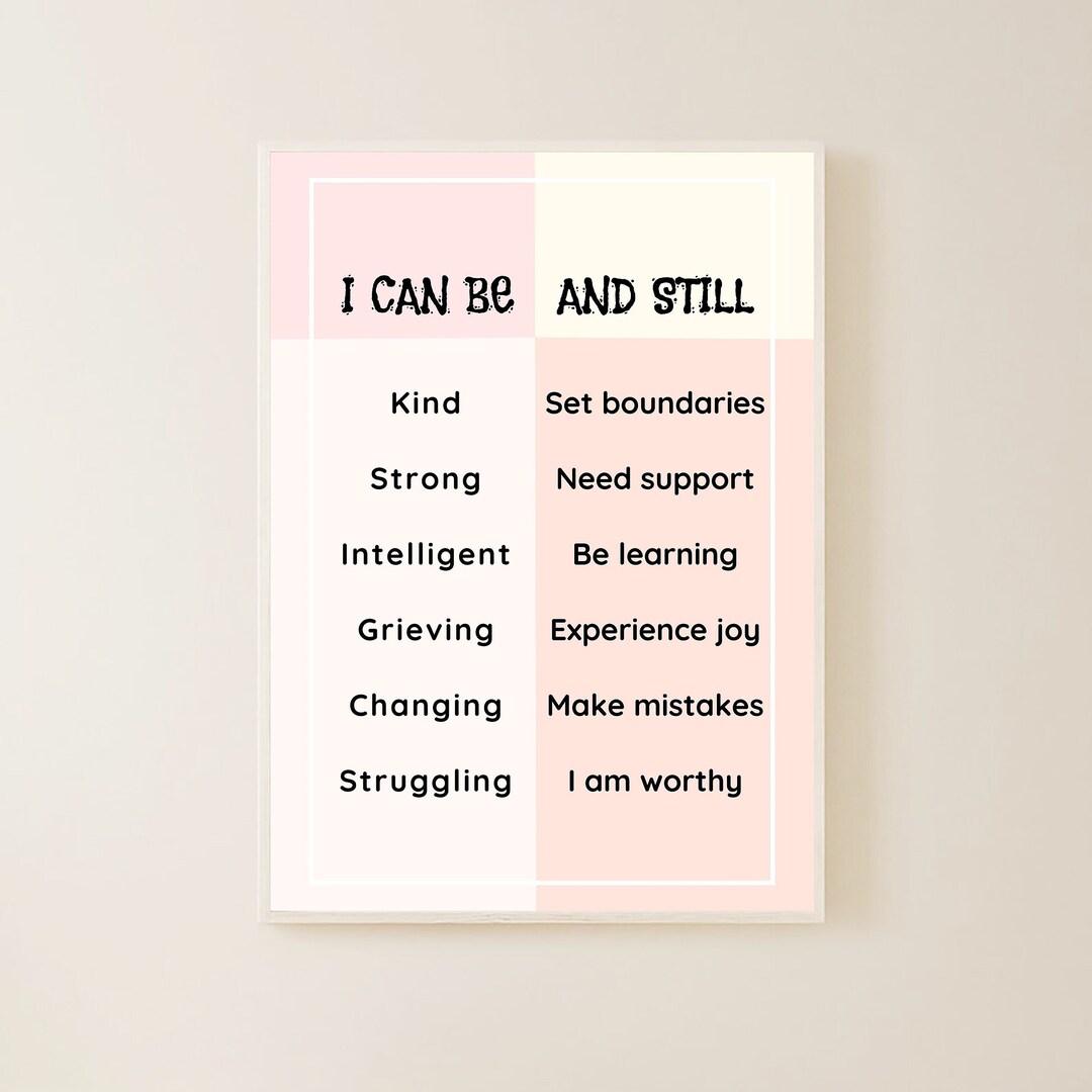 Growth Mindset Digital Poster Positive Self Talk - Etsy