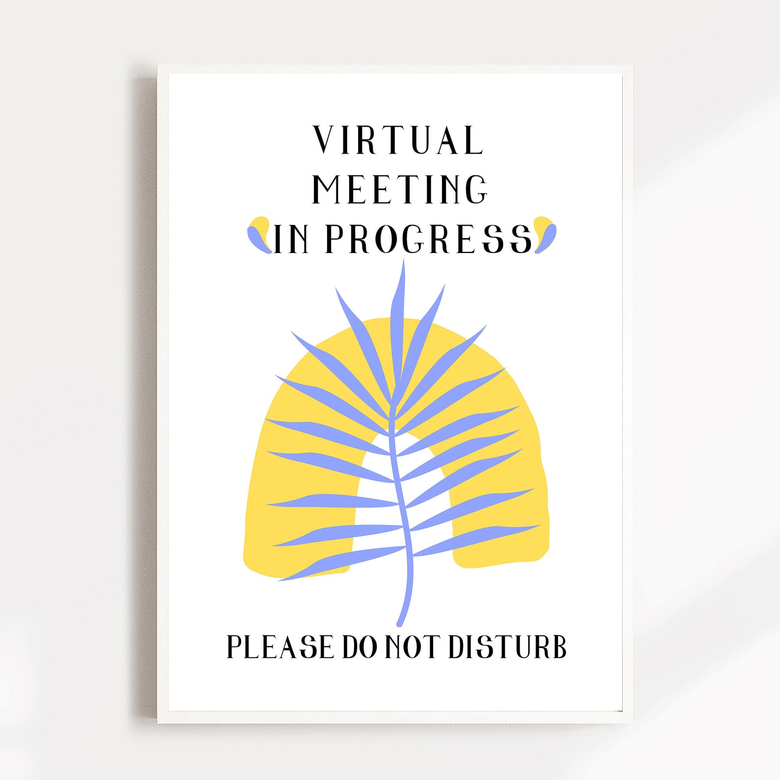 Virtual Meeting in Progress Posterdo Not Disturb Signhome - Etsy