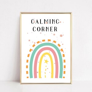 Calm Down Corner Poster,calming Wall Art,classroom Decor,mental Health ...