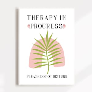 Therapy in Progress Do Not Disturb Sign,therapy Office Decor,boho ...