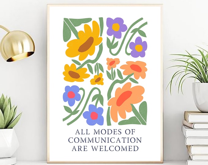 All Modes of Communication Are Welcome Here Poster, Speech Language ...