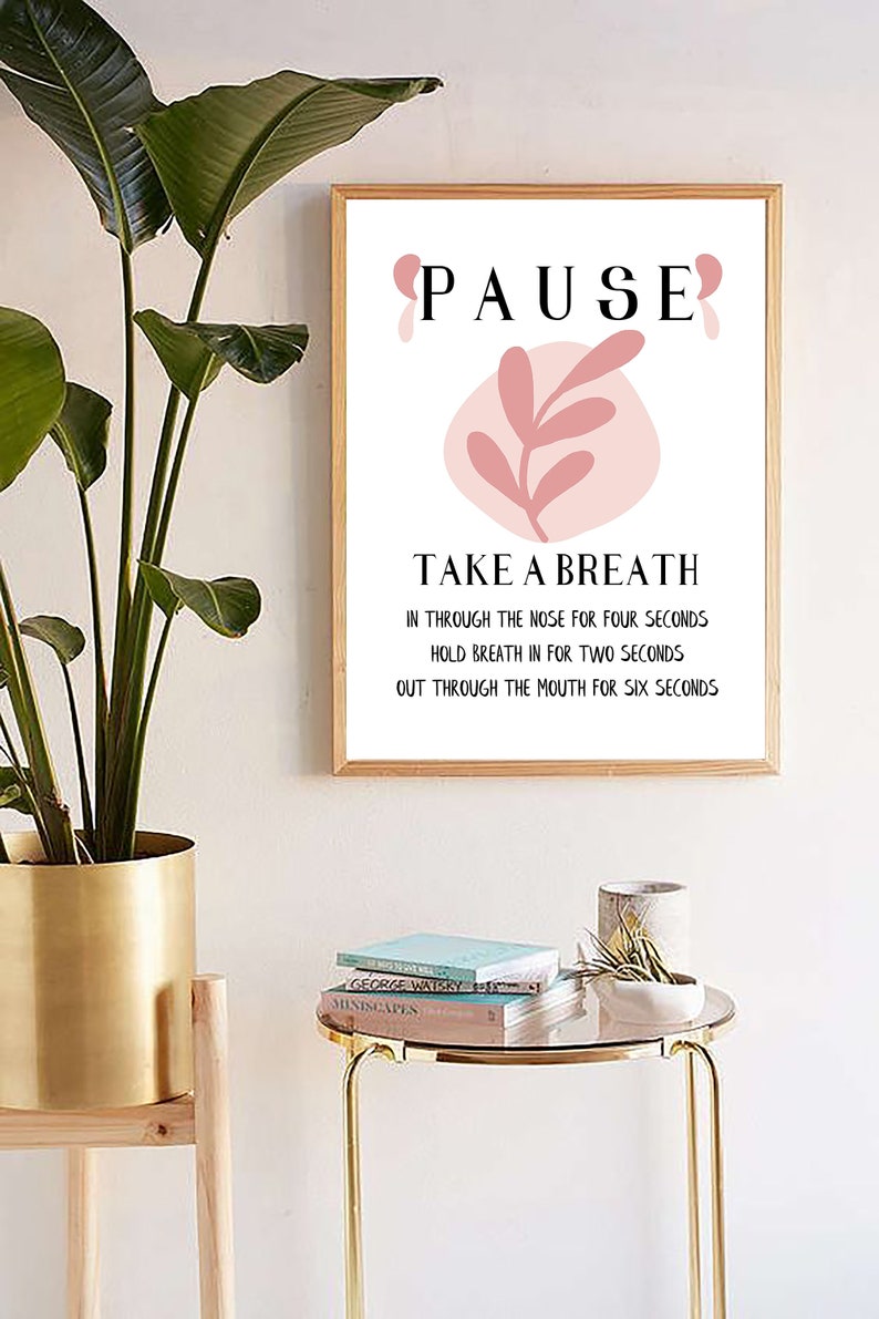 Pause Breathing Technique Digital Printmindfulness - Etsy