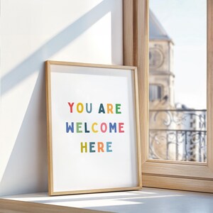 You Are Welcome Here Poster Safe Space Sign Inclusion Inclusive ...