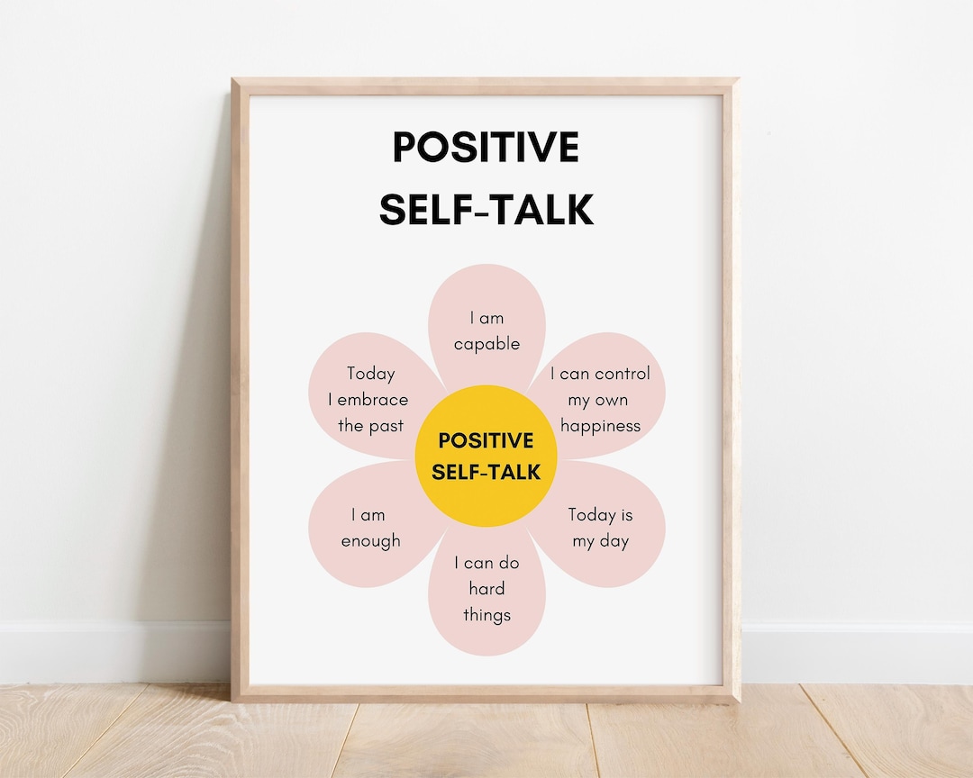 Positive Self Talk Affirmation Poster,calming Down Corner Anxiety ...