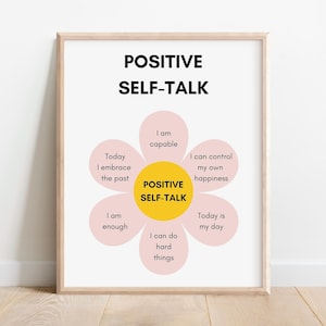 Positive Self Talk Affirmation Poster,calming Down Corner Anxiety ...