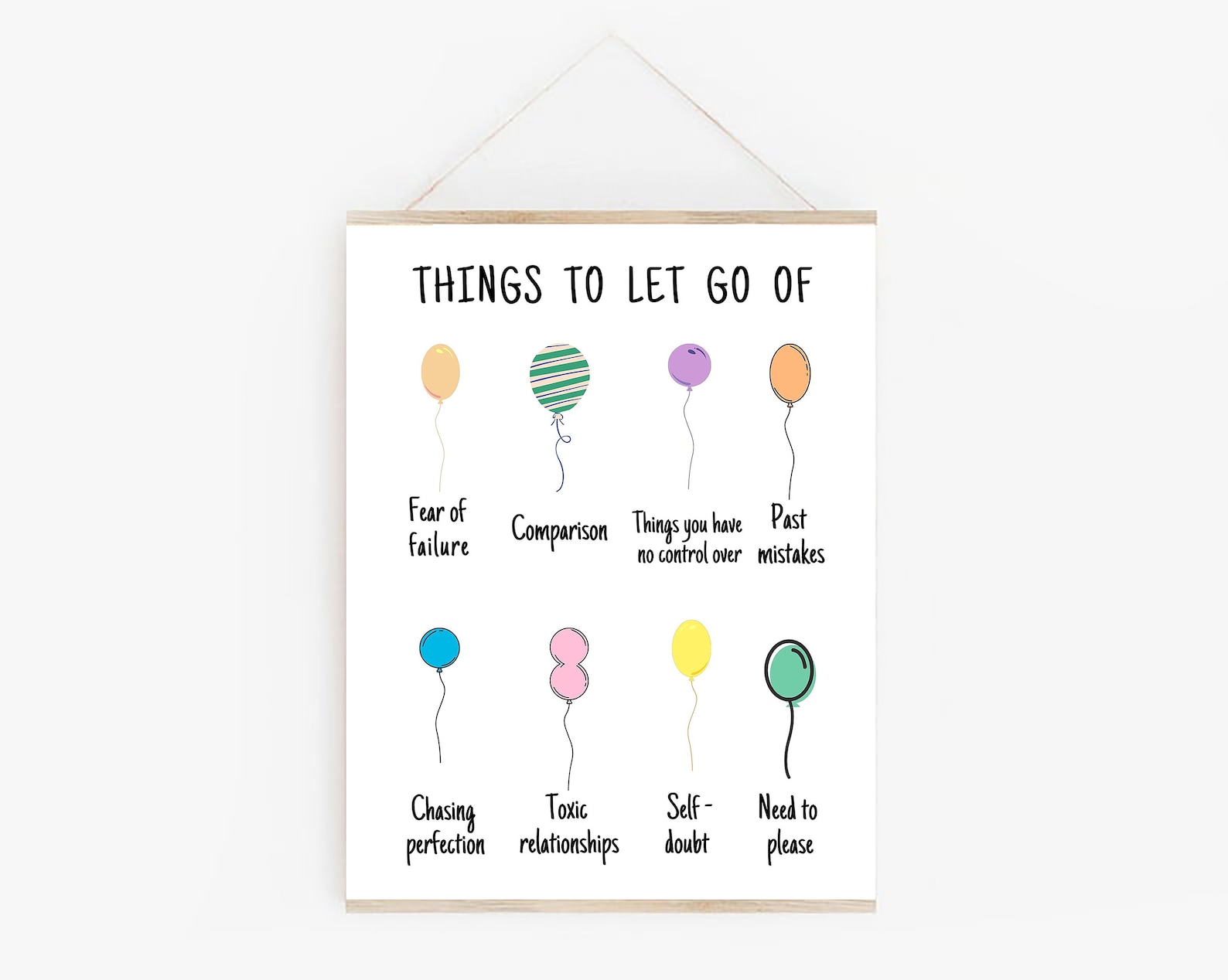 Things to Let Go of Mental Health Digital Poster Therapy - Etsy