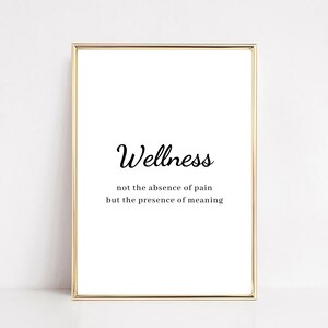 Wellness Definition Digital Poster,wellness Print,therapist Gift ...