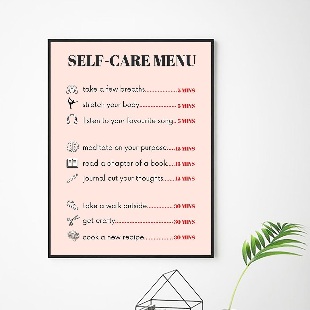 Self Care Digital Posterself Love Printmental Health Therapy - Etsy