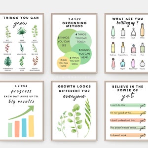 Therapist Office Decor Set,counselor Bundle Posters,mental Health Sign ...