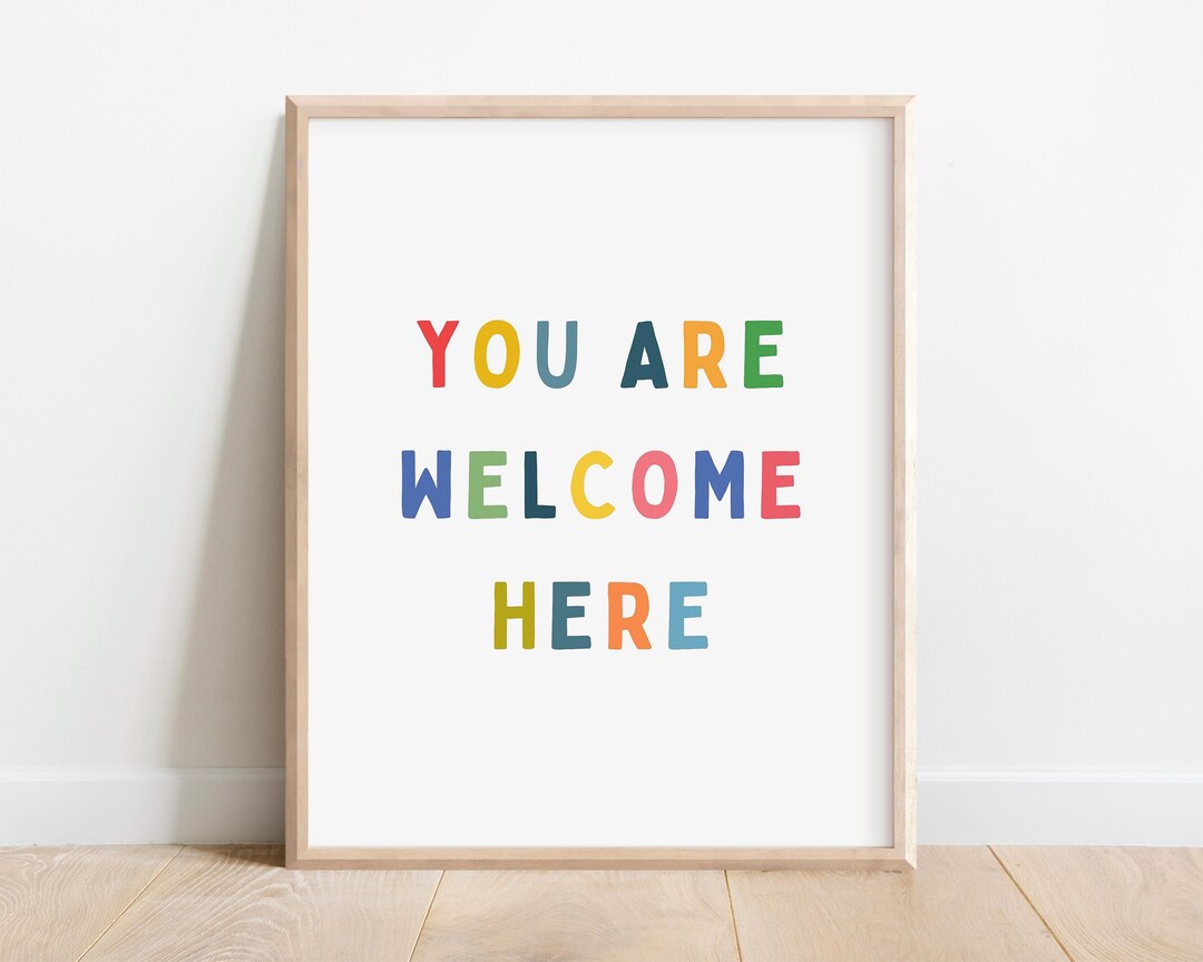 You Are Welcome Here Poster Safe Space Sign Inclusion Inclusive ...