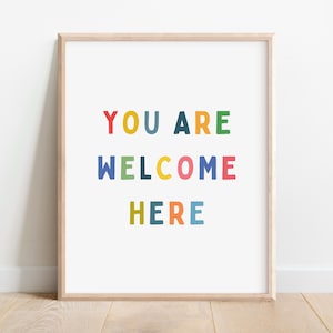 You Are Welcome Here Poster Safe Space Sign Inclusion Inclusive ...