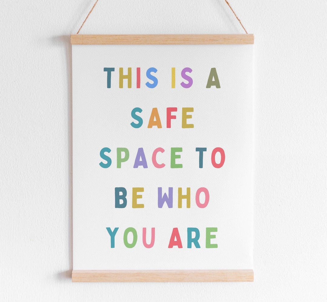 Safe Space Poster,calming Corner Print,mental Health Art,social Worker ...