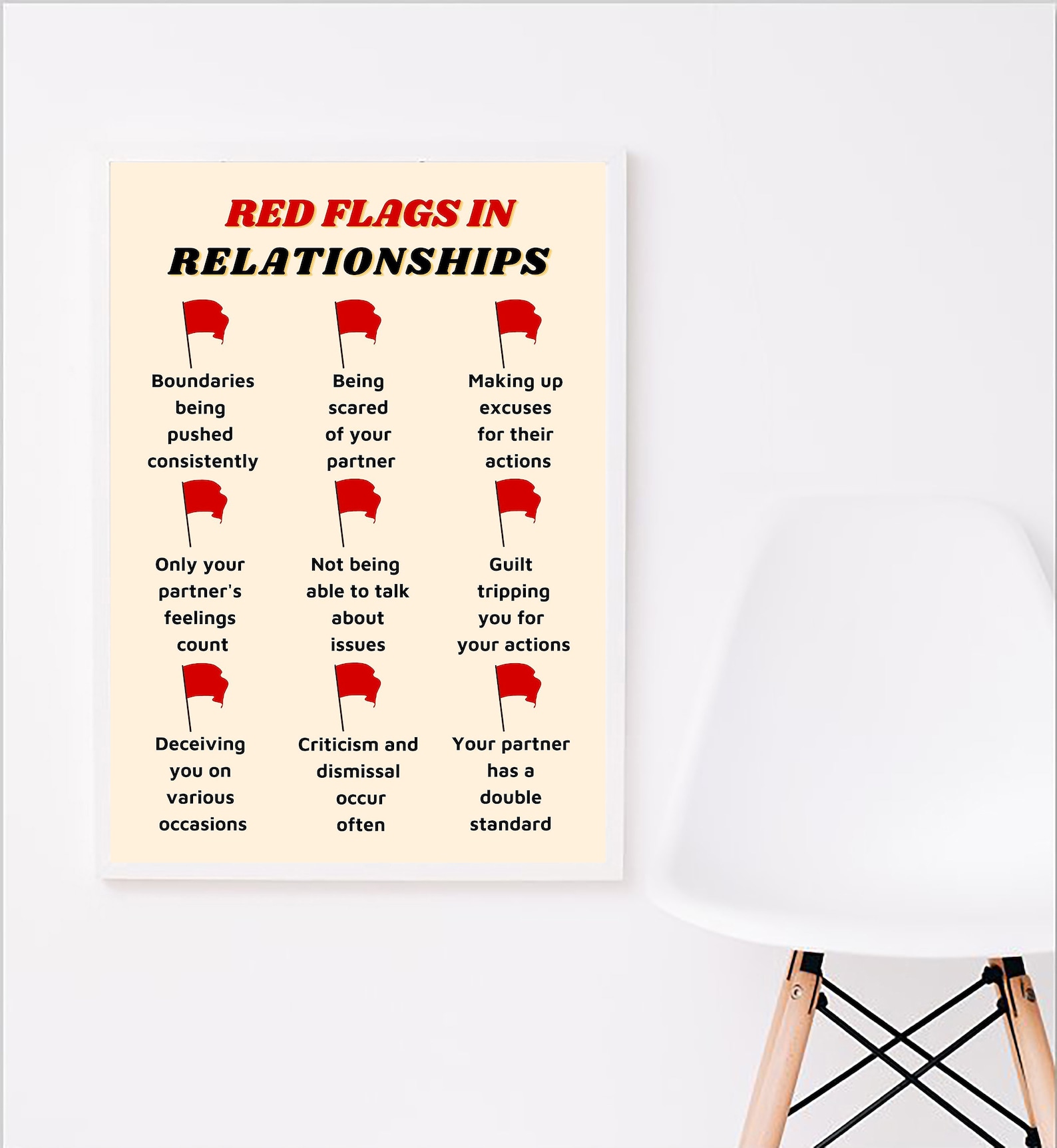 Red Flags in Relationships Digital Print Therapy Counselor - Etsy