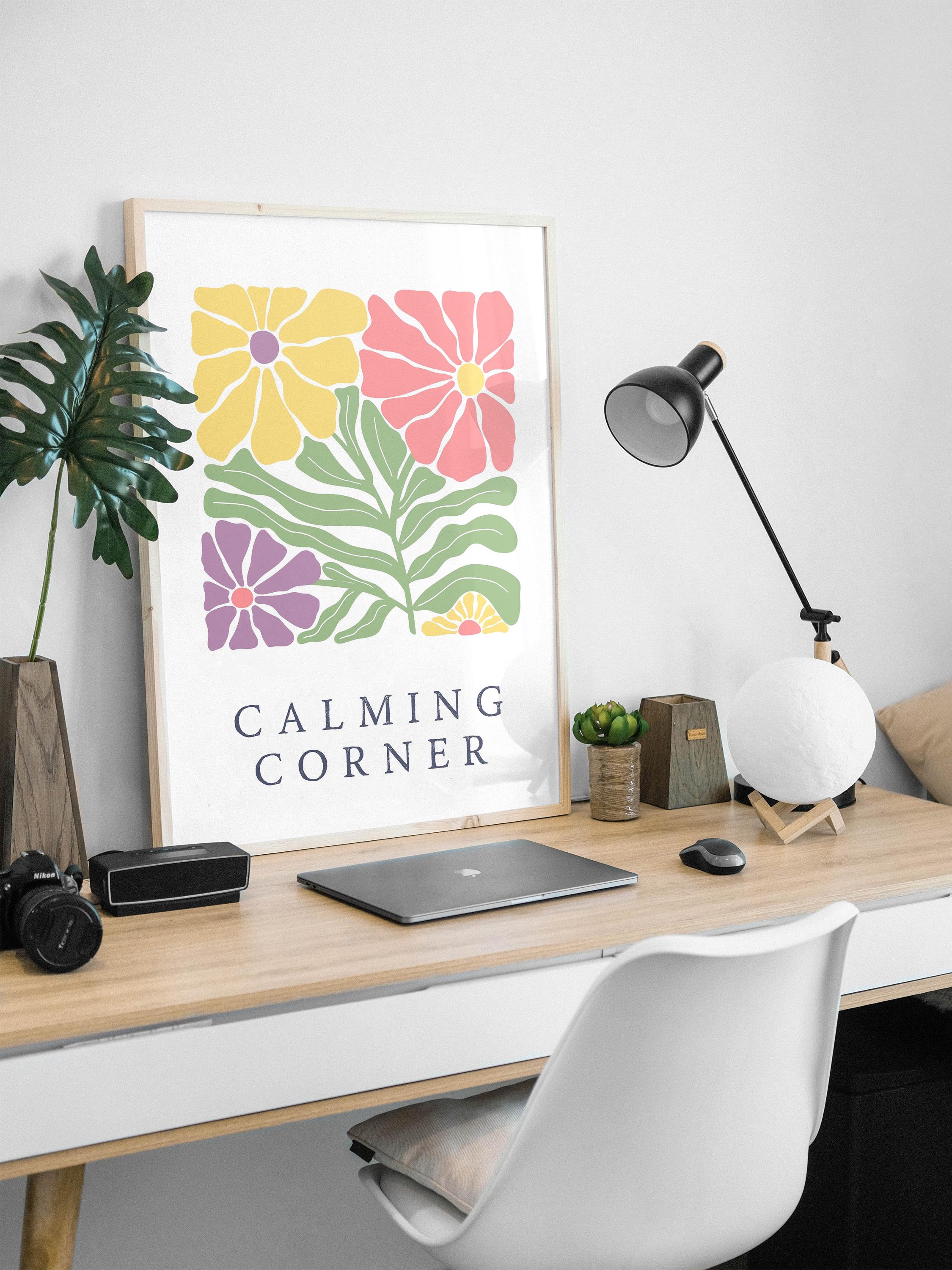 Calming Corner Poster Flower Market Counseling Office Decor Floral ...