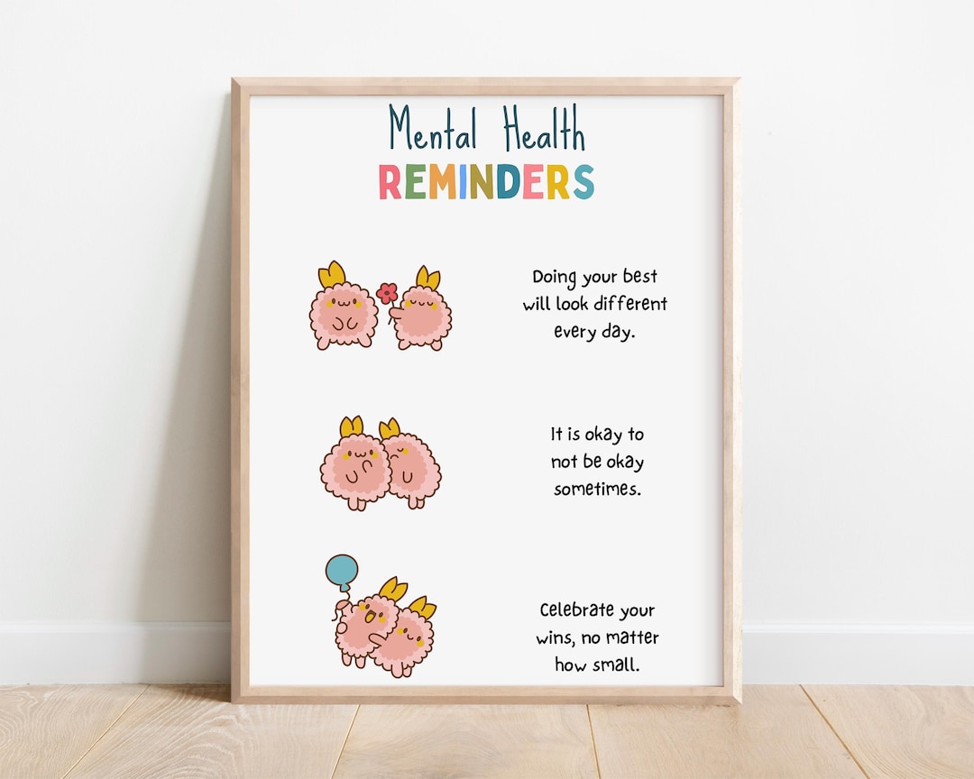 Mental Health Reminders Positive Affirmations Wellbeing Art Therapy ...