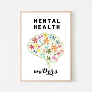 Mental Health Matters Poster,mental Health Art Print,therapy Office ...