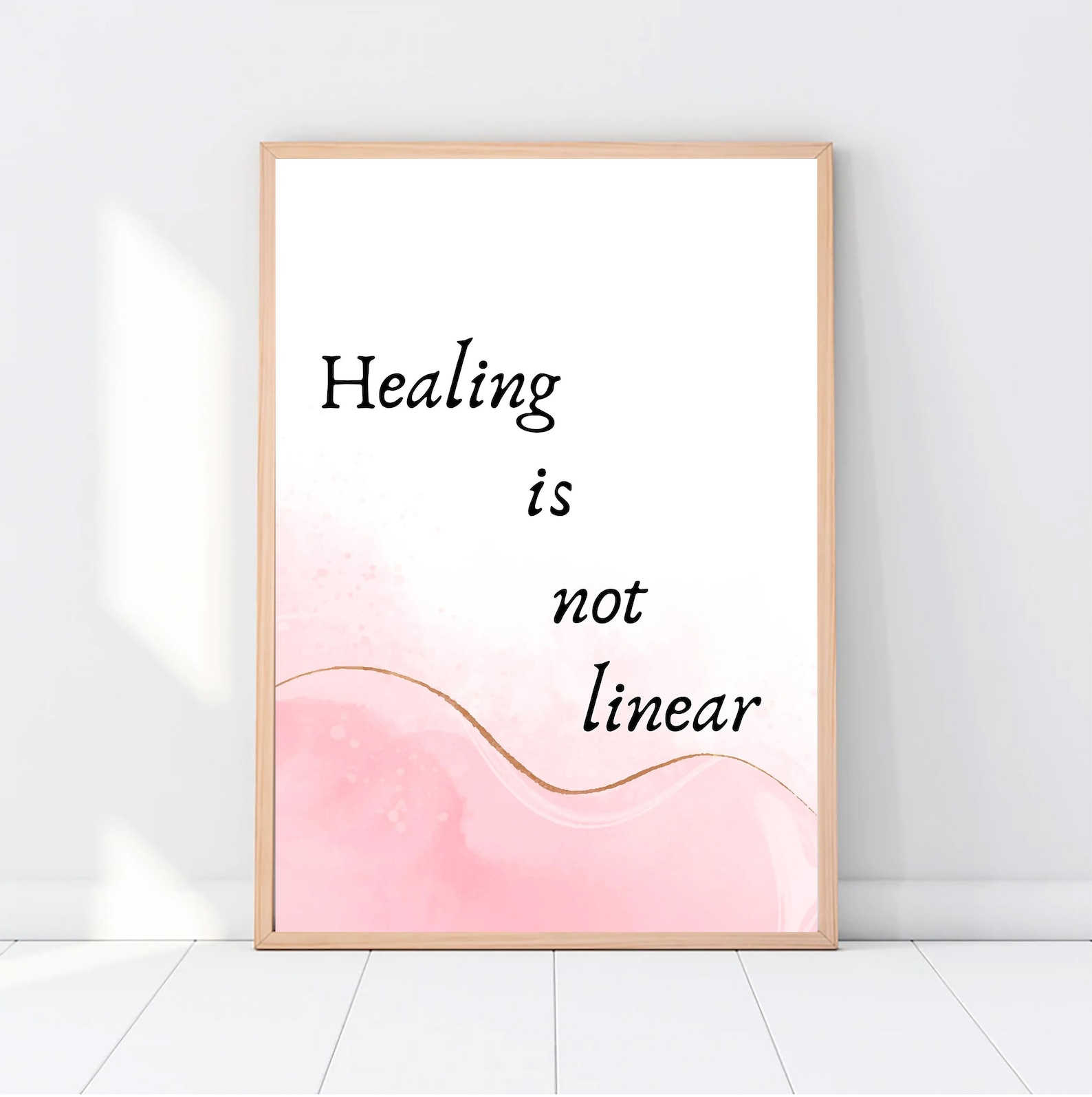 Healing is Not Linear Watercolor Print: Therapy Office Decor (digital ...
