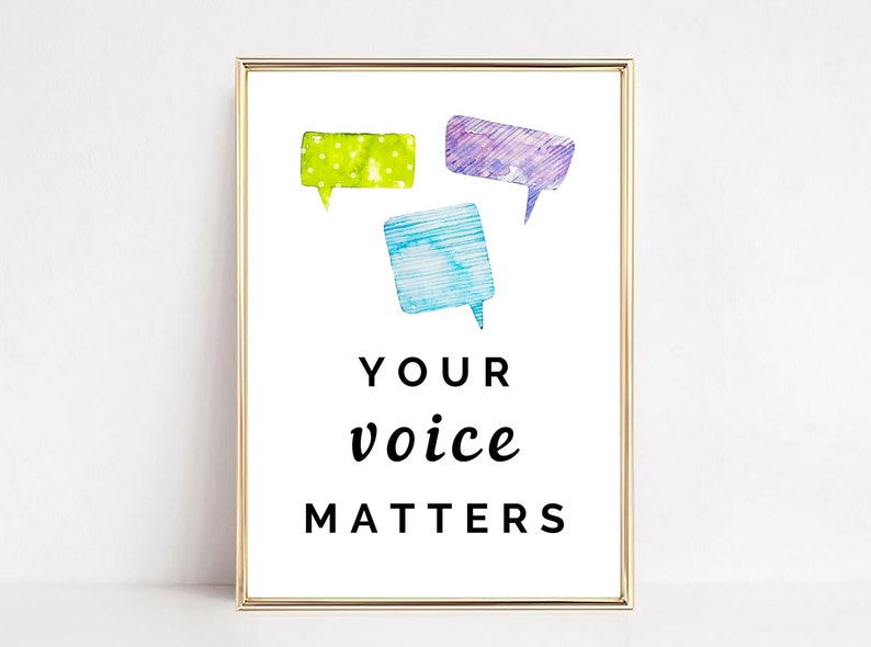 Your Voice Matters Posterspeech Therapytherapy Office Print - Etsy
