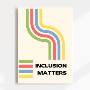 Inclusion Matters Digital Poster,neurodiversity,counselor Office Decor ...