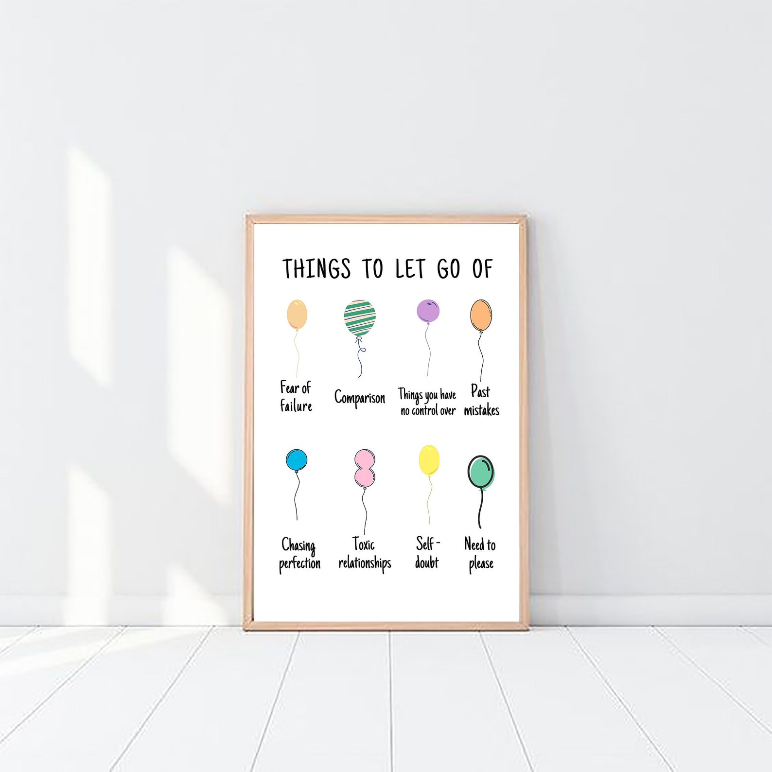 Things to Let Go of Mental Health Digital Poster Therapy | Etsy