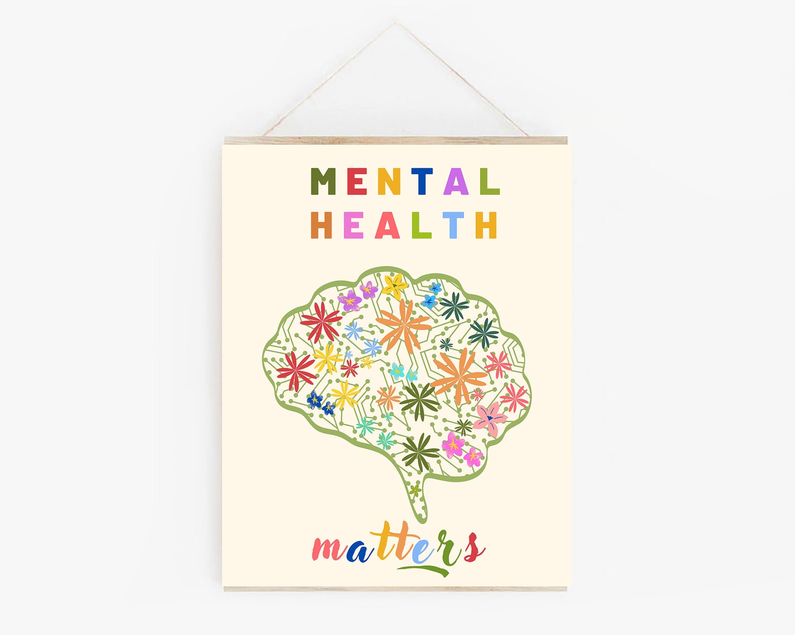 Mental Health Matters Poster Therapy Office Decor Counsellor - Etsy