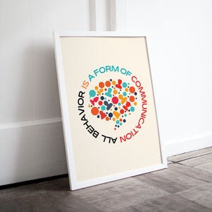 All Behavior is Communication Poster,neurodiversity Art,autism ...