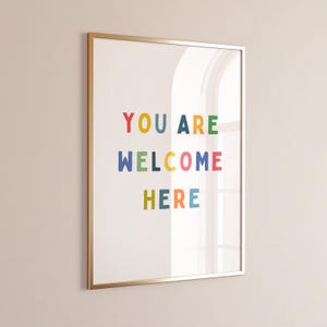 You Are Welcome Here Poster Safe Space Sign Inclusion Inclusive ...