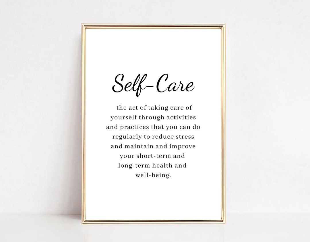 Self Care Definition Poster Self Love Print,therapist Room Art ...