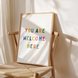 You Are Welcome Here Poster Safe Space Sign Inclusion Inclusive ...