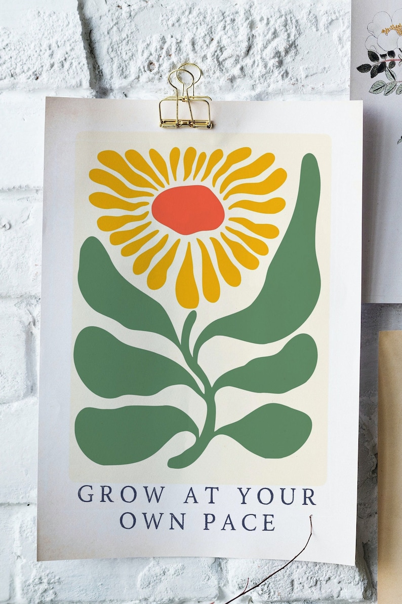 Grow at Your Own Pace Digital Poster,affirmation Print,therapy Office ...
