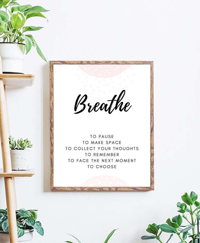 Breathing Therapy Printable Mindfulness Poster Counseling - Etsy